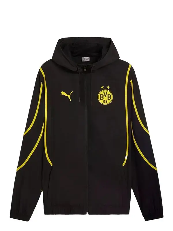 PUMA Borussia Dortmund Hooded Jacket - Black