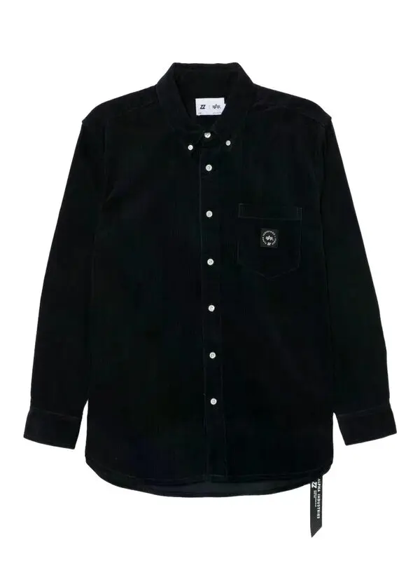 Izzue Logo-patch Shirt - Blue