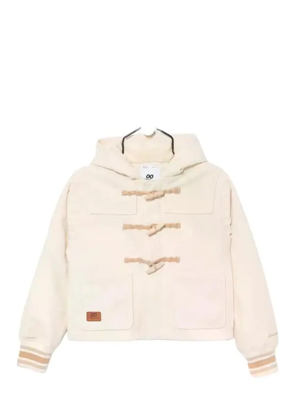 CHOCOOLATE Logo-patch Cropped Jacket - Neutrals