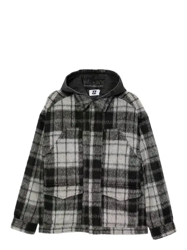 Izzue Checked Jacket - Black