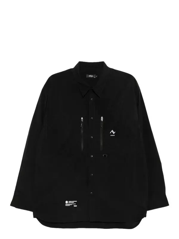 Izzue Slogan-print Shirt - Black
