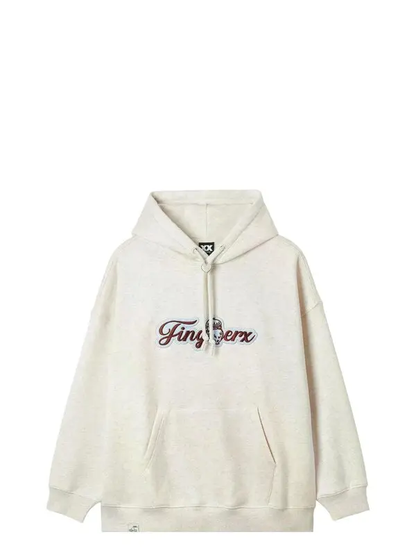 FINGERCROXX Hooded Sweatshirt With Logo Embroidery - Neutrals