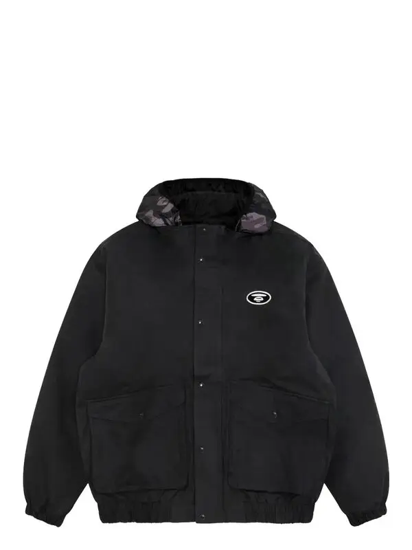 AAPE BY *A BATHING APE® Logo-patch Hooded Jacket - Black