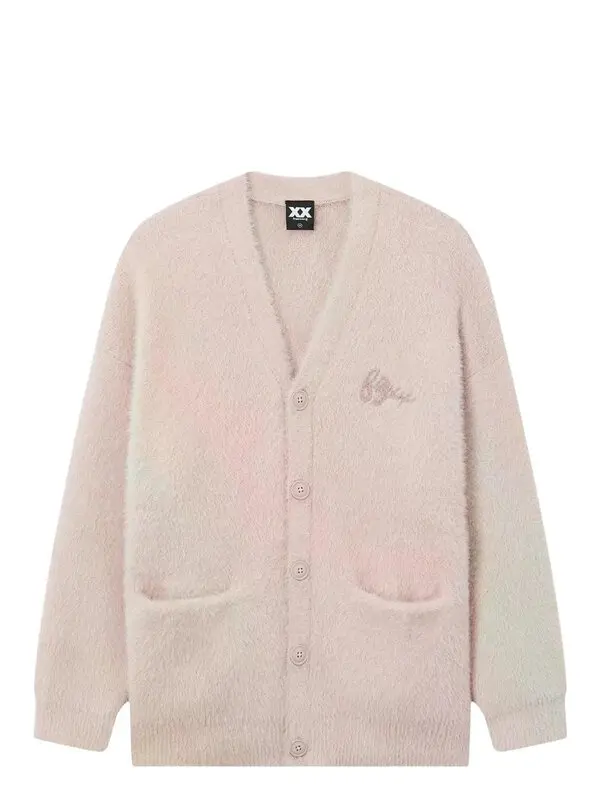FINGERCROXX Logo-embroidered Cardigan - Pink