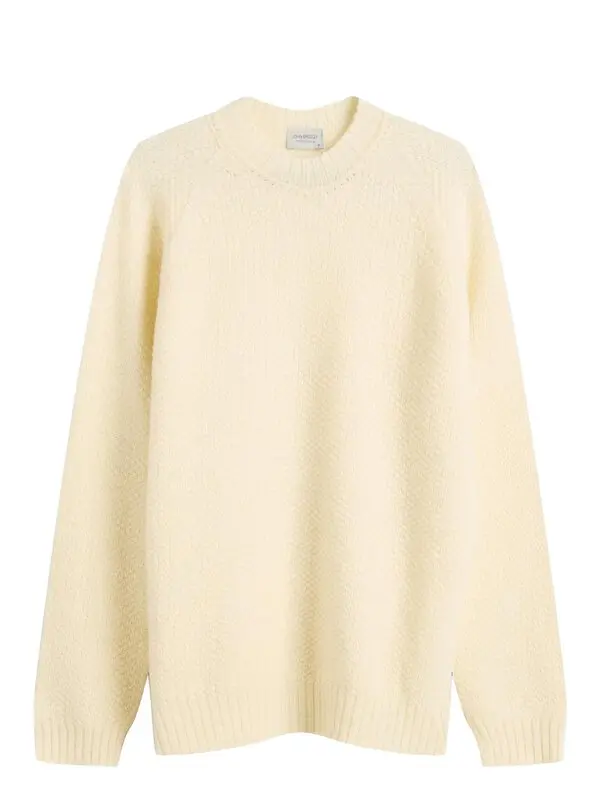 John Smedley Couper Moss Stitch British Wool Jumper - Fleece
