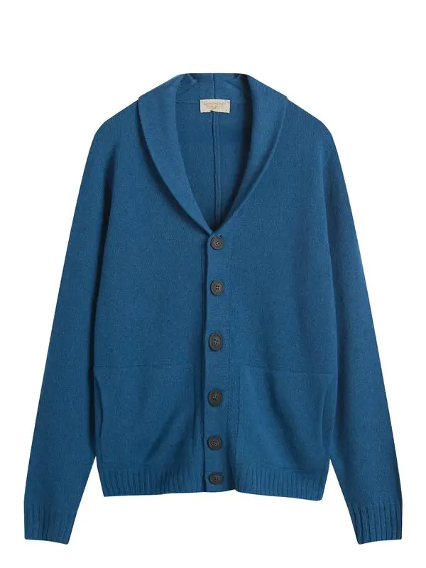 John Smedley Rockford Cashmere Shawl Collar Cardigan - Seaway