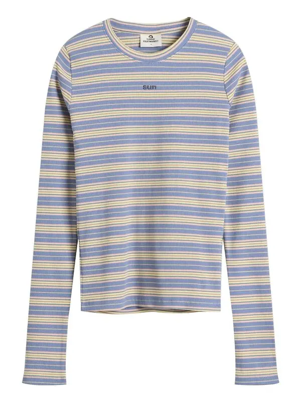 SUNDAYFRUITMARKET Long Sleeve Sun Top - Skyblue
