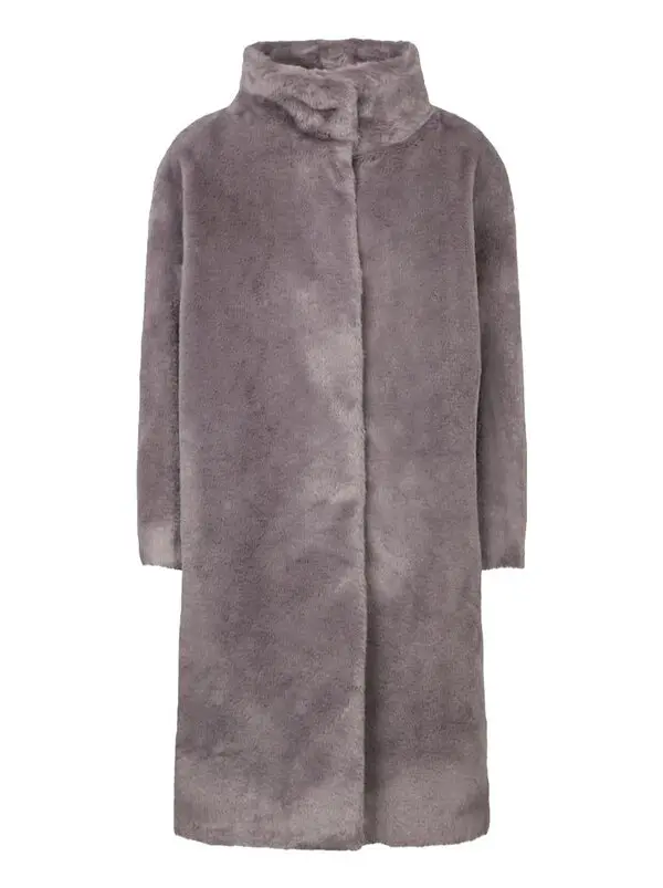 Herno Faux Fur Coat - Grey