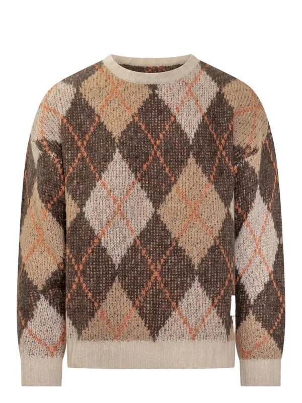 Emporio Armani Argyle Pattern Sweater - Beige