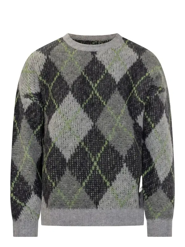 Emporio Armani Argyle Pattern Sweater - Green