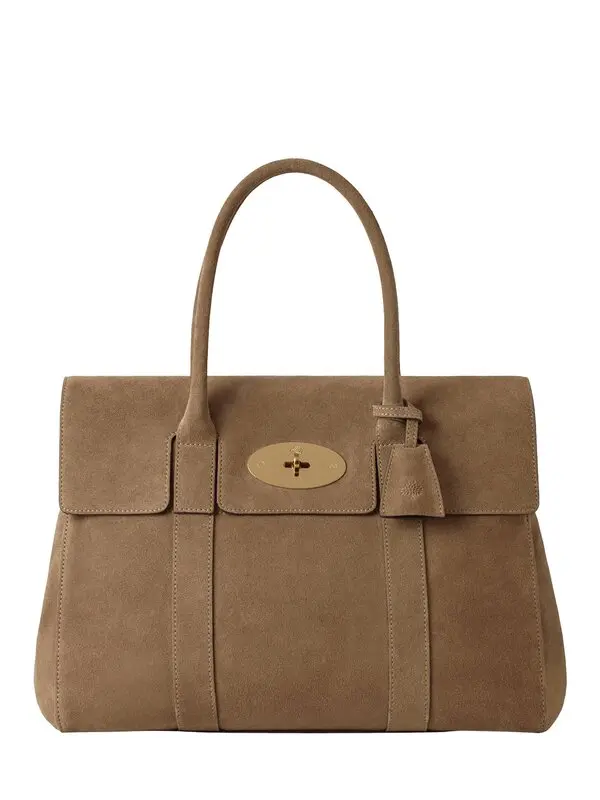 Mulberry Suede Bayswater Top-handle Bag - Beige
