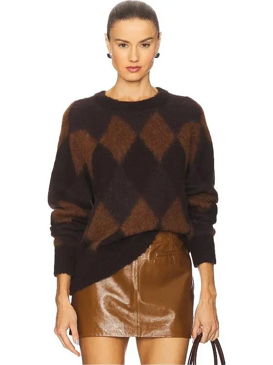 A.L.C. Ezra Sweater - Deep Plum  Bronco & Dark Umber