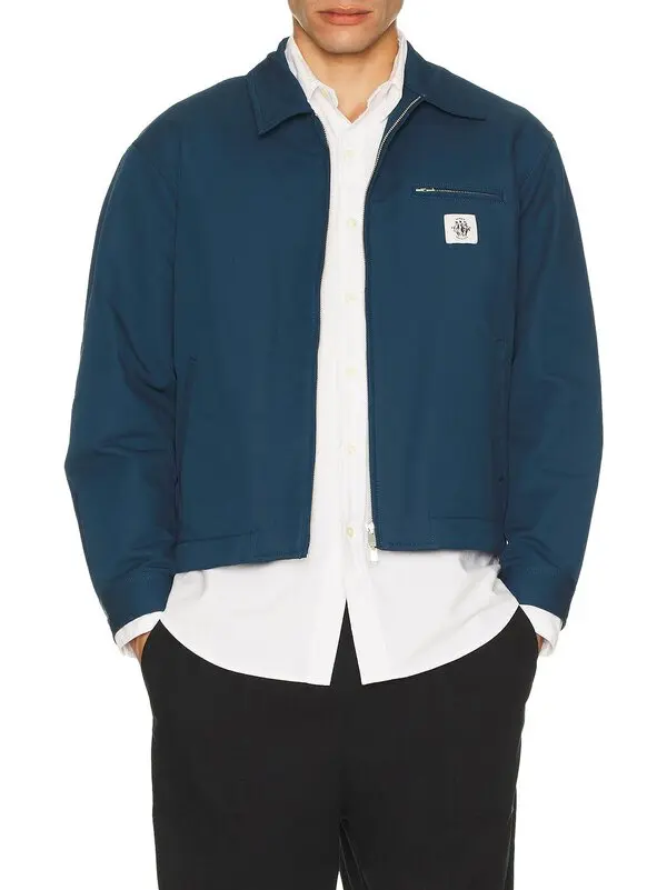 VOWELS Zip-up Work Jacket - Dark Teal