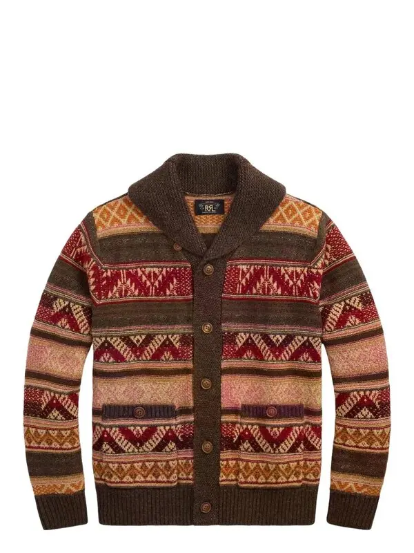 Ralph Lauren Patterned Shawl-collar Cardigan - Brown