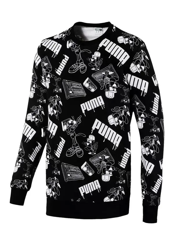 PUMA Super Sound Aop Graphic-print T-shirt - Black
