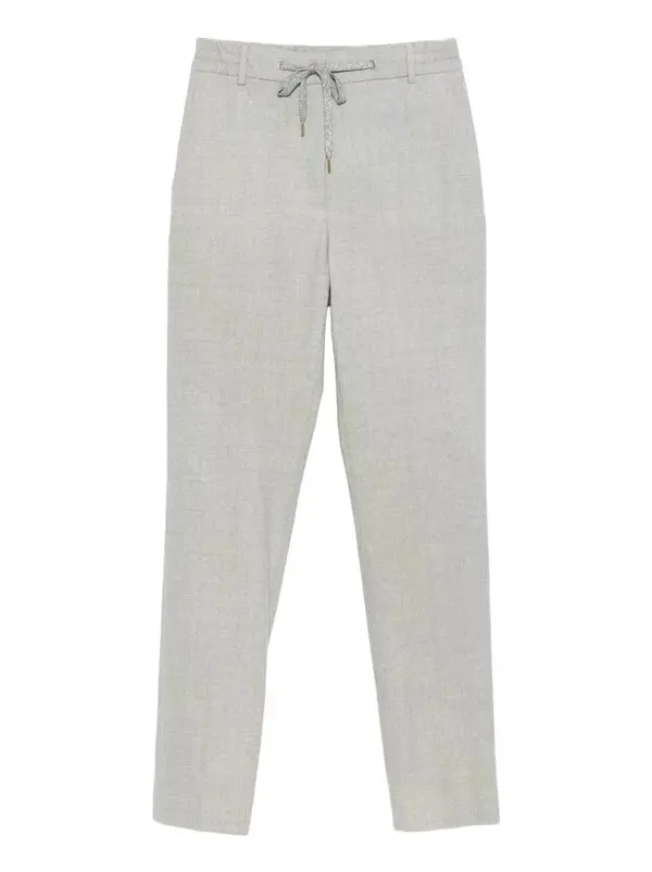 Eleventy Drawstring-waist Trousers - Grey