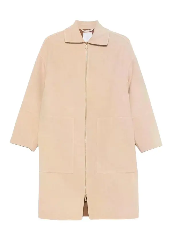 Eleventy Zip-front Coat - Neutrals