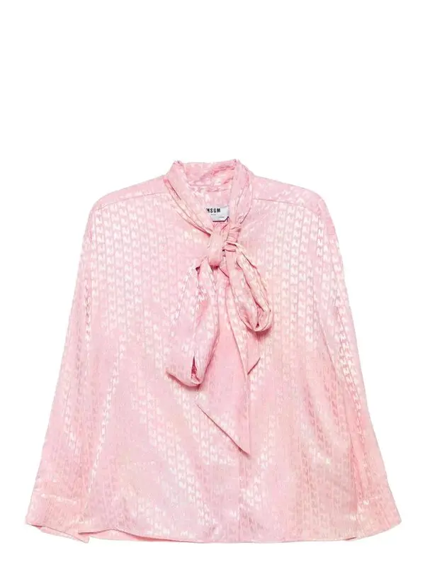 MSGM Pussy-bow Shirt - Pink