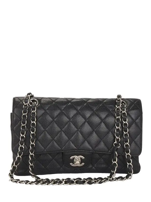 Chanel Caviar Double Flap Bag - Black