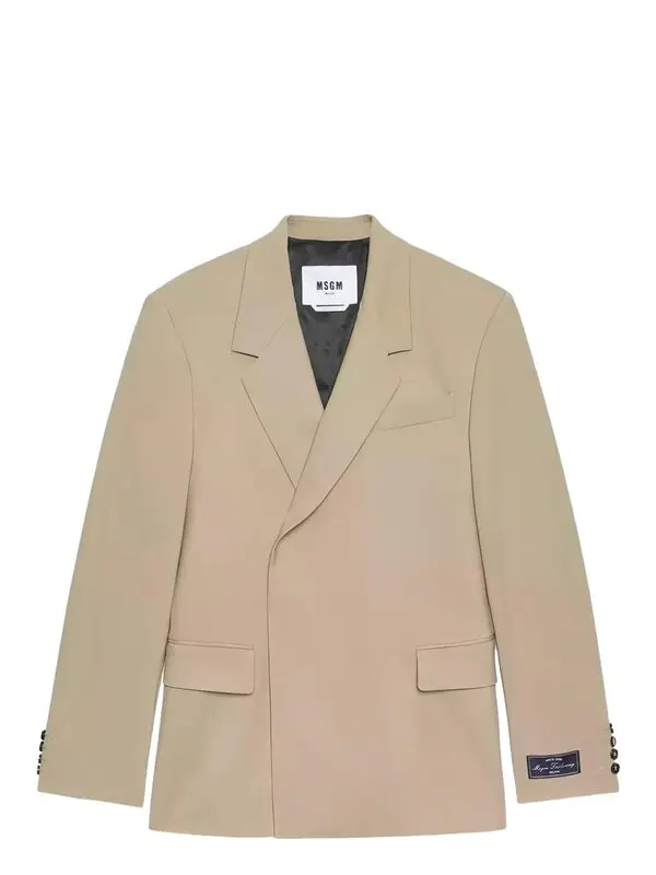 MSGM Buttoned Single-breasted Jacket - Brown