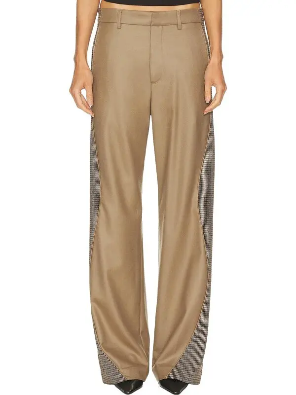 MIMCHIK Twist Trouser - Houndstooth Beige