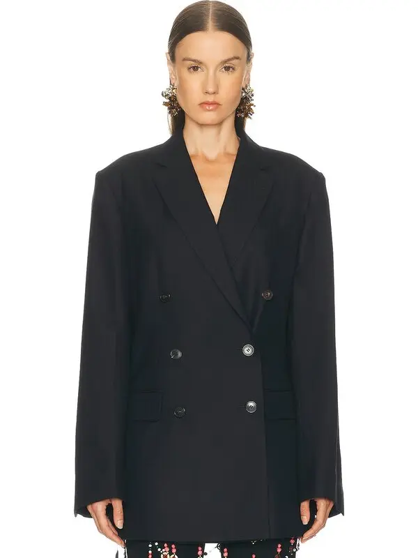 Dries Van Noten Bayfa Jacket - Navy