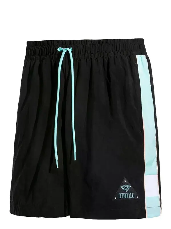 PUMA X Diamond Side-stripe Track Shorts - Black