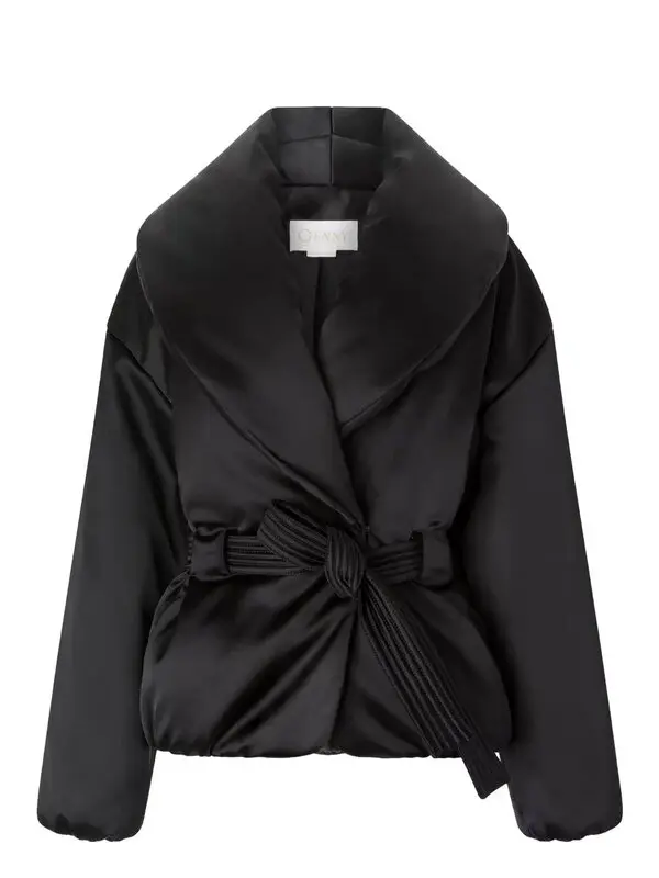 GENNY Pleated-bow Jacket - Black