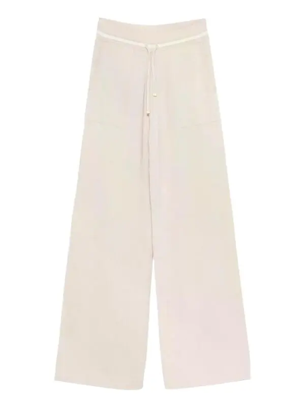 Eleventy Ribbed Knit Trousers - Neutrals
