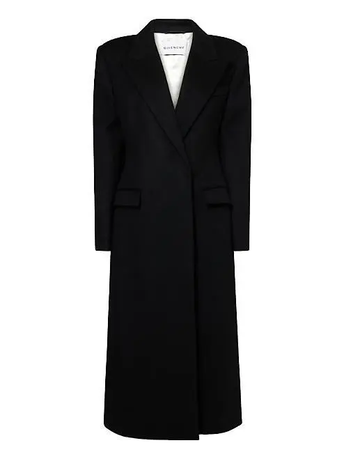 Givenchy Regular-fit Double-breasted Wool Coat - Black