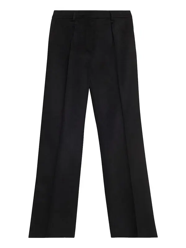 Max Mara Straight-leg Wool Trousers - Black