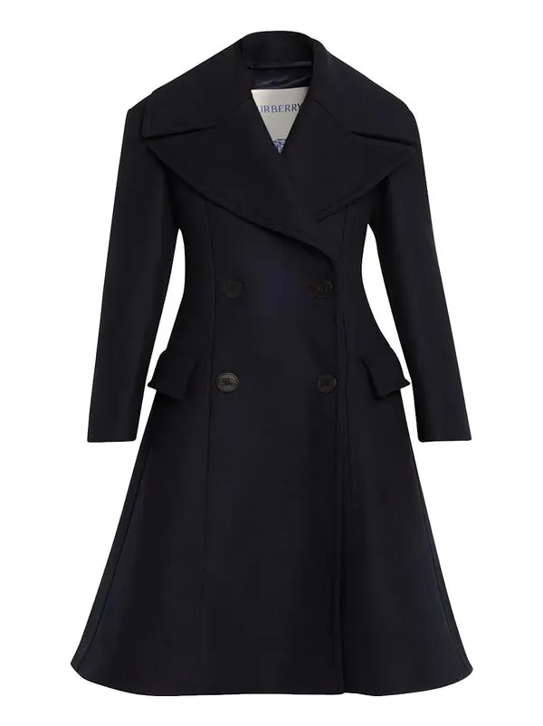 Burberry Silverlake Double-breasted Wool Coat - Navy