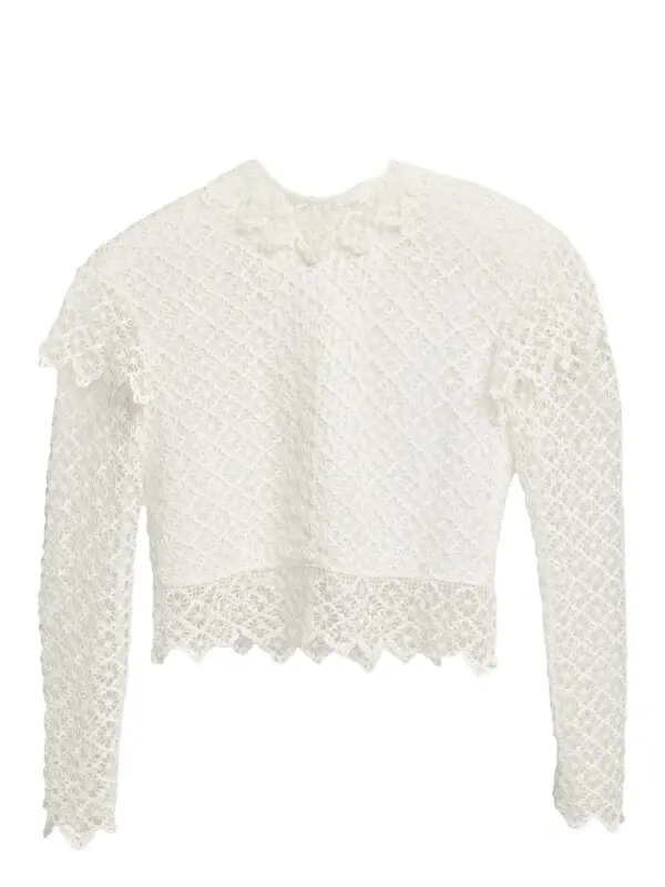 Isabel Marant Ludivine Lace Mock-neck Top - Ecru
