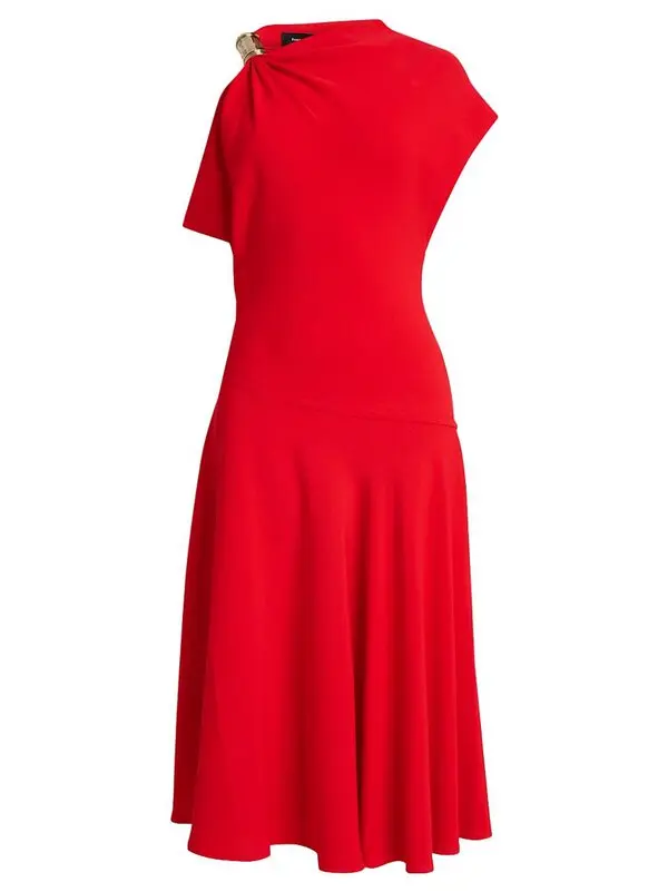 Proenza Schouler Rue" Crepe Midi Dress - Red