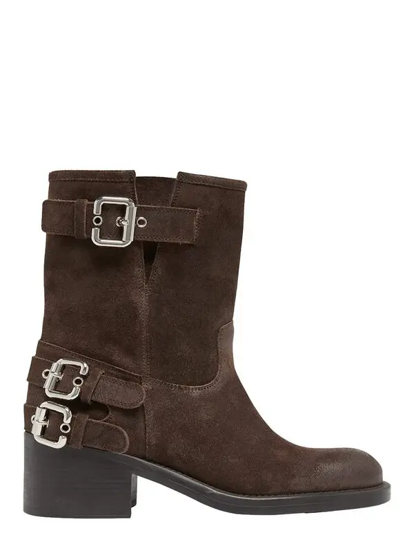 Chloé Dakota Suede Ankle Boots - Burnt Wood