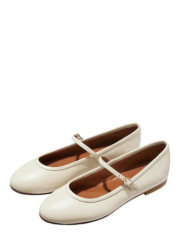 MARGAUX LONNBERG The Demi Jane Flats - Ecru Nappa