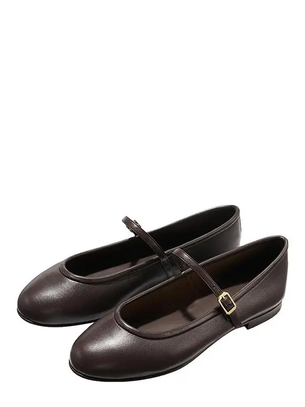 MARGAUX LONNBERG The Demi Jane Flats - Espresso Nappa