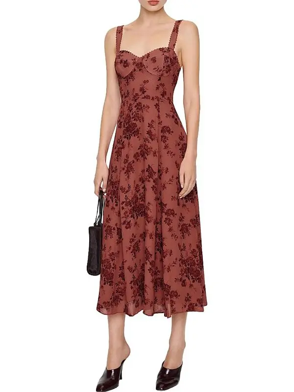 REFORMATION Floral Midi Dress - Clarette