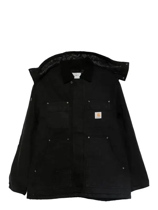Carhartt Work In Progress Hooded Cotton Jacket - Black
