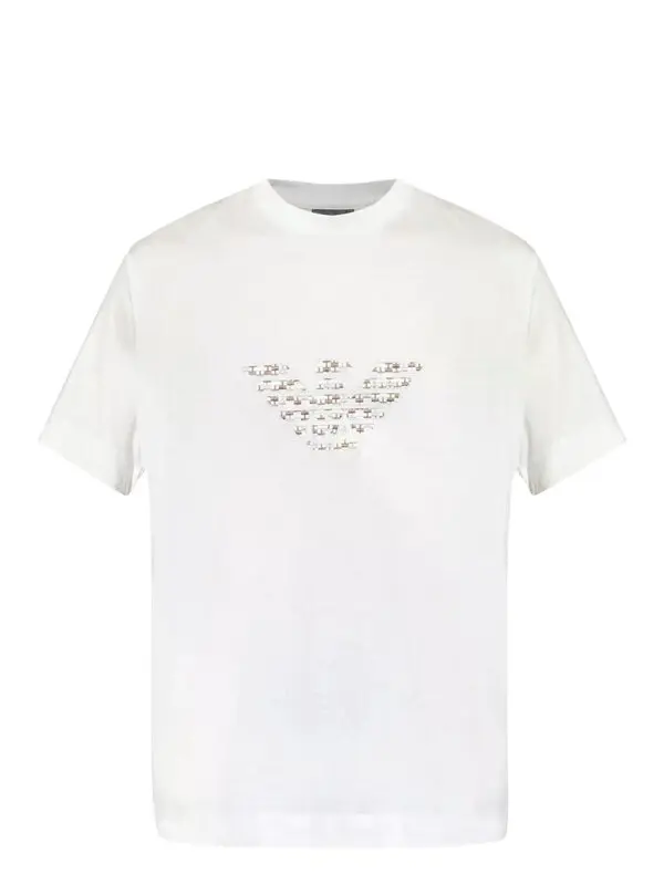 Emporio Armani Logo-embroidered T-shirt - White