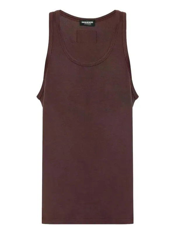 Dsquared2 Logo-patch Sleeveless Top - Brown