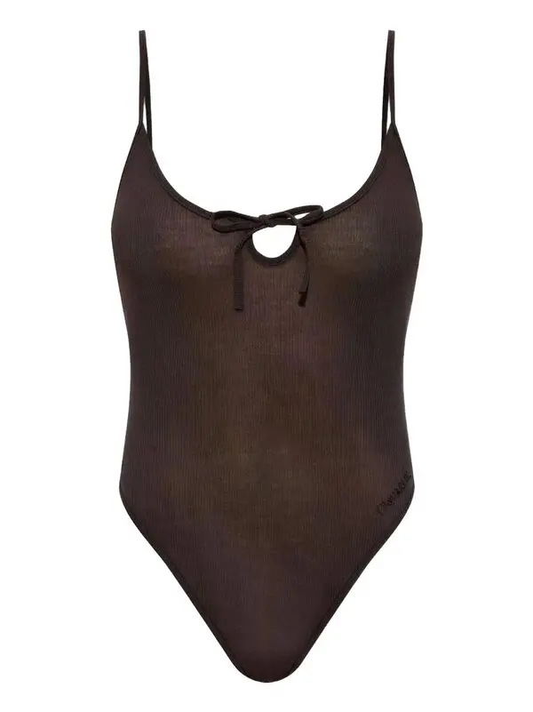 Dsquared2 Bow-detailing Bodysuit - Brown