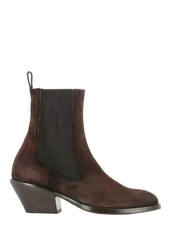 ALEXANDER HOTTO 60mm Suede Chelsea Boots - Brown