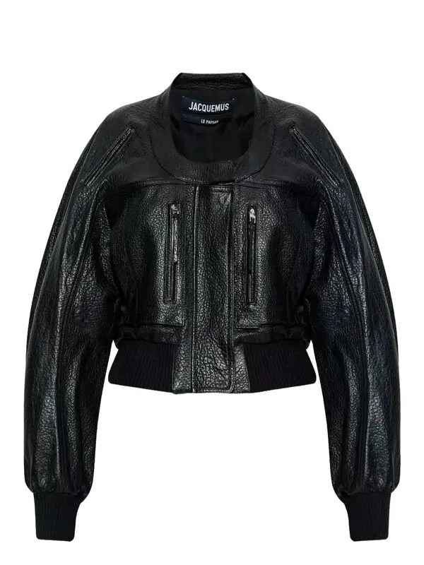 Jacquemus Tore Zip-up Bomber Jacket - Black