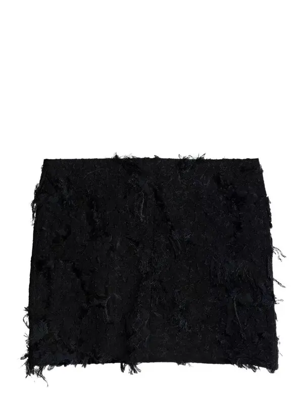 SAMSOE SAMSOE Samajsan Frayed Mini Skirt - Black