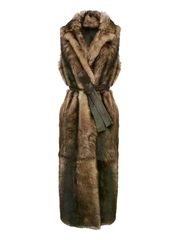 YVES SALOMON Toscana Shearling Coat - Brown