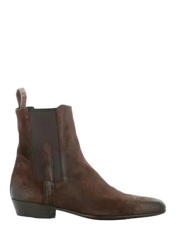 PANTANETTI 30mm Suede Chelsea Boots - Brown
