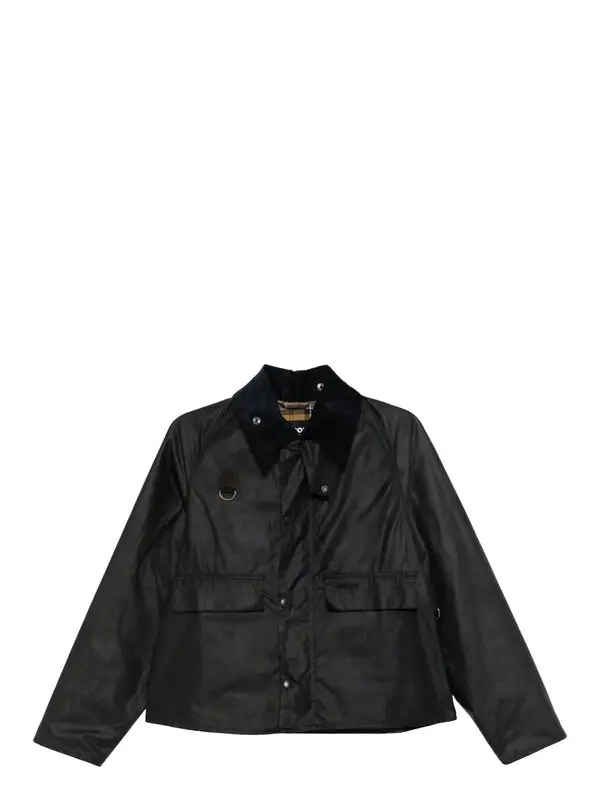 Barbour Corduroy Collar Waxed Jacket - Blue