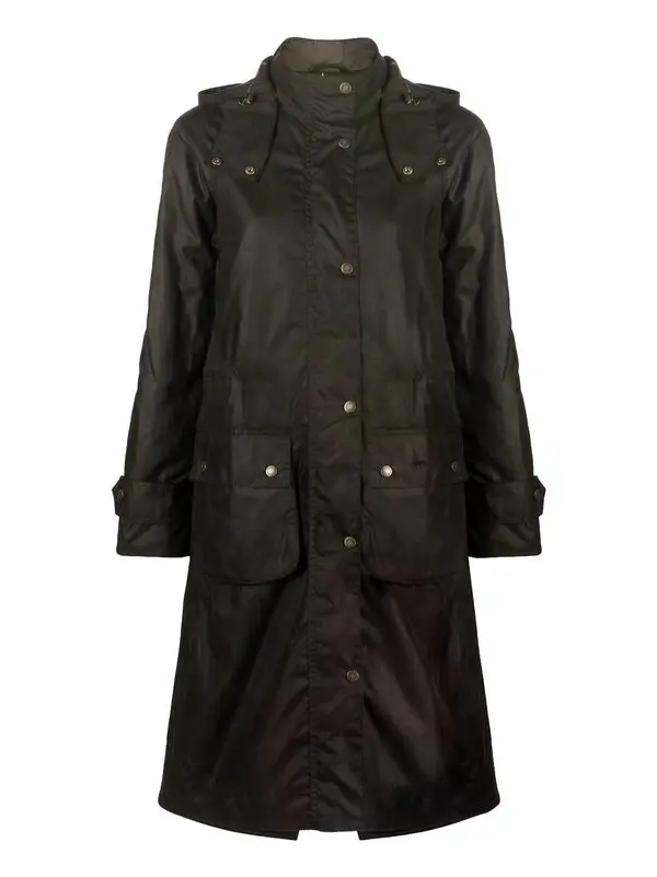 Barbour Long Cannich Wax Coat - Green