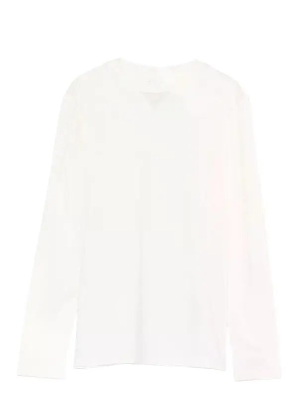 Eleventy Long-sleeve V-neck Top - White